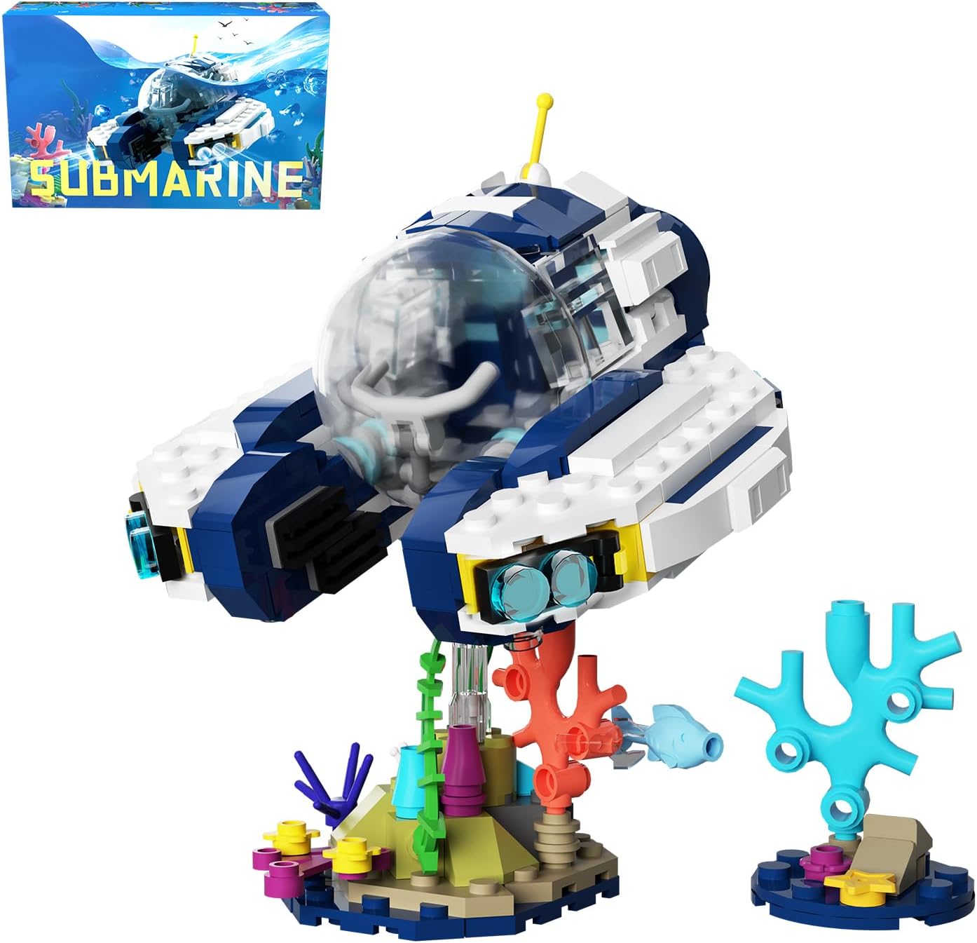 Amazon.com: Taojiyuan Submarine sets Building Kit, Subnautica Submarine ...