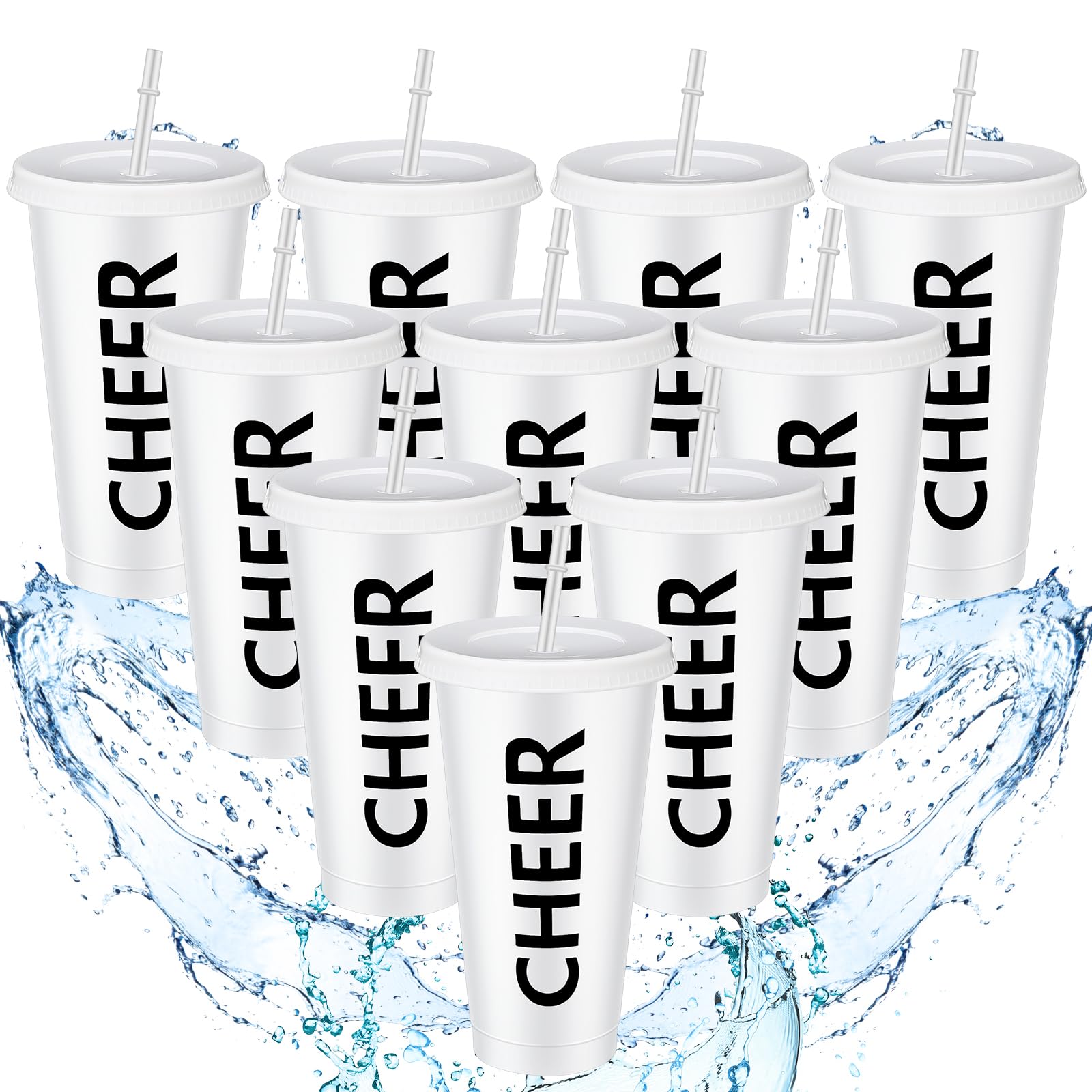 Amazon.com | Layhit Cheer Teams Gifts Cheer Tumbler Cups Bulk 24 oz ...