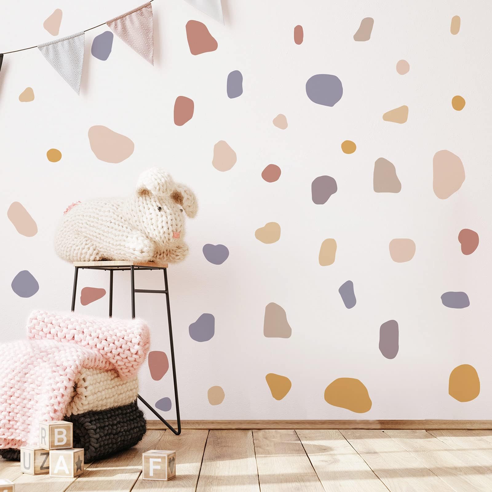 Amazon.com: Terrazzo Wall Stickers - Boho Irregular Polka Dot Abstract ...
