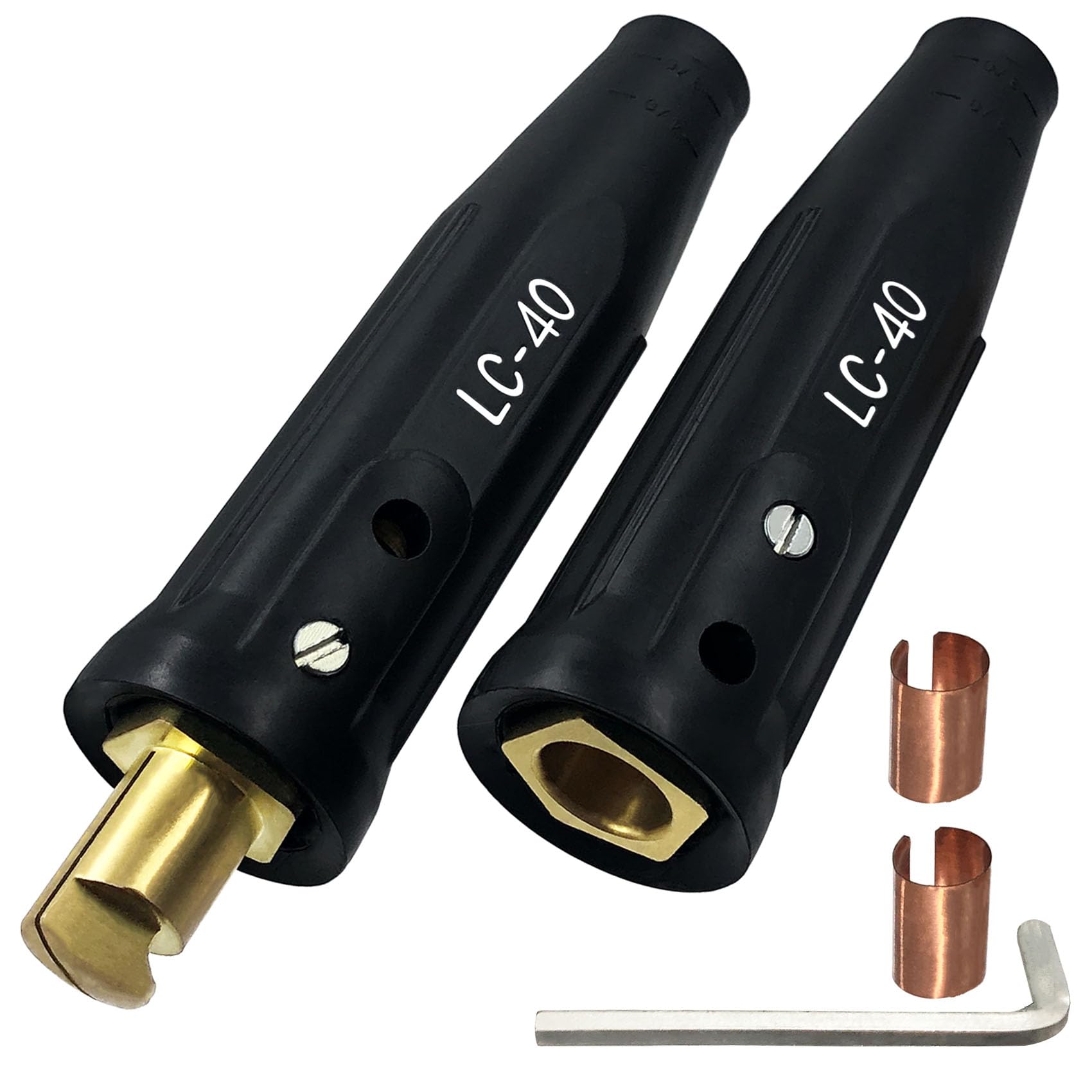 LC-40 Welding Cable Quick Connector Set, Black Male and Female ...