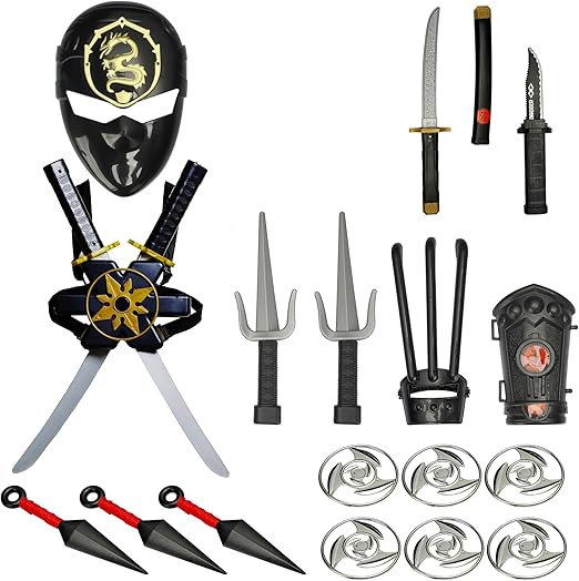 Amazon.com: Sepco Ninja Warrior Toy Weapons Set Ninja Knife Katana Sai ...
