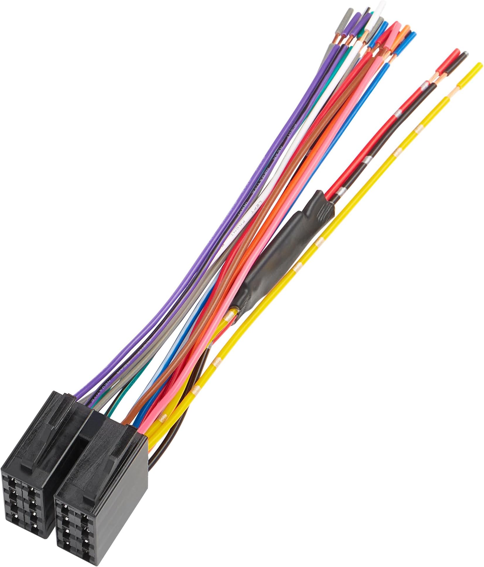 Amazon.com: RED WOLF Car Reverse Stereo ISO Wiring Harness Bulit in ...