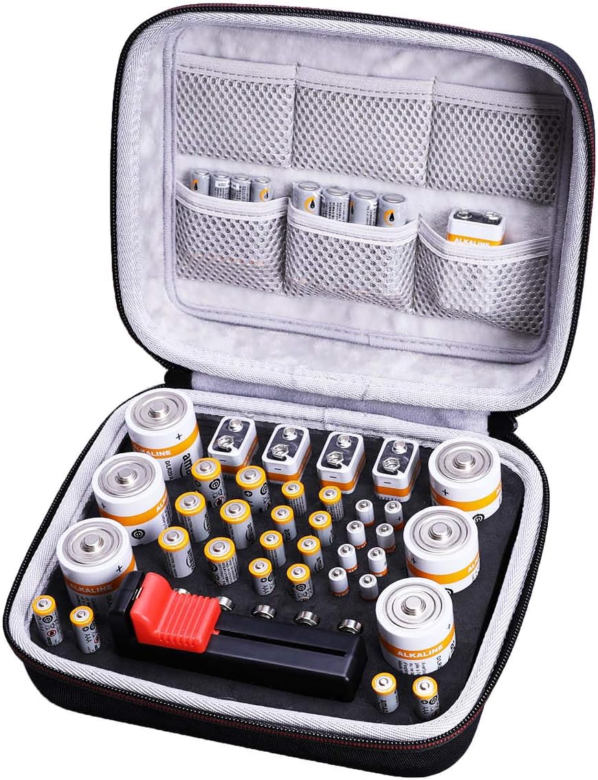 Amazon.com: LTGEM Battery Organizer Storage Case, Hold 6*AA, 10*AAA, 8 ...