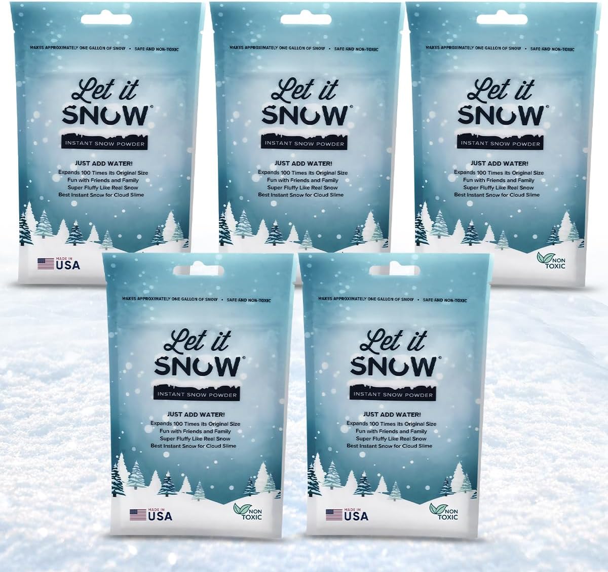 Amazon.com: Let it Snow Instant Snow for Slime | Made in The USA ...