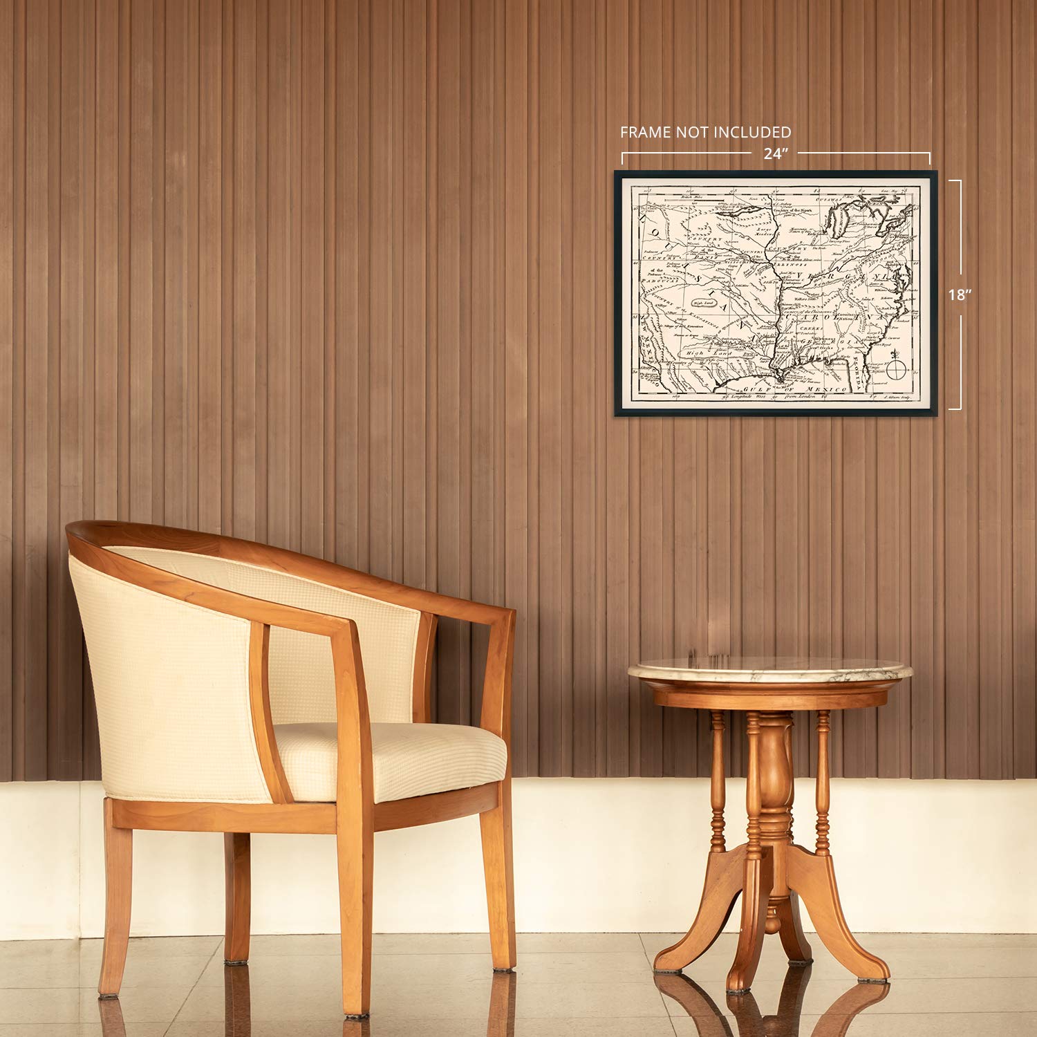 Snapklik.com : Vintage 1763 Colonial America Map - 18x24 Inch Vintage ...