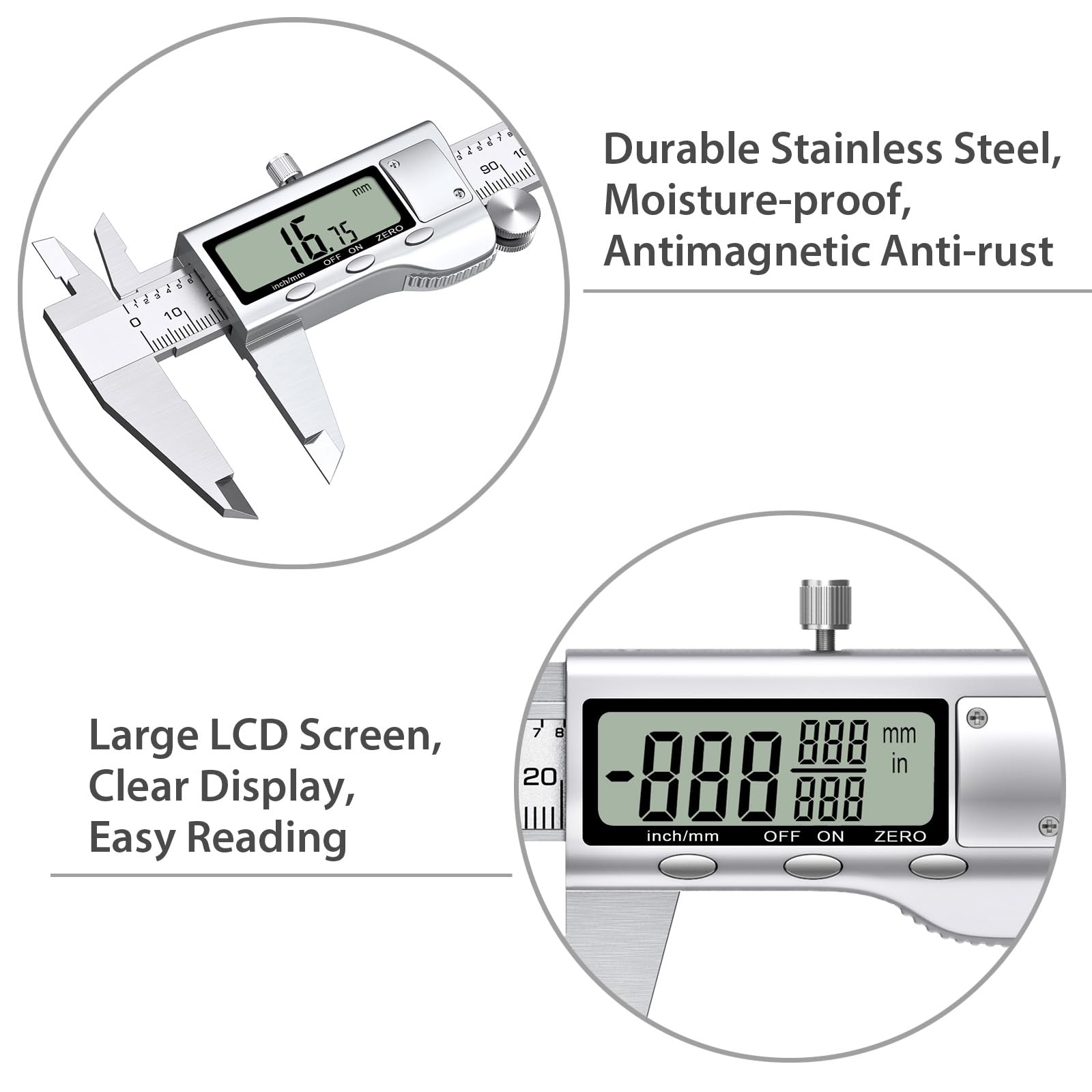 Snapklik.com : Digital Vernier Caliper 6inch - Stainless Steel ...