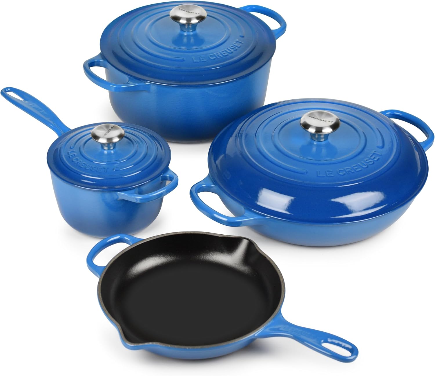 Amazon.com: Le Creuset Signature Cookware Set - 7 Piece - Enameled Cast ...