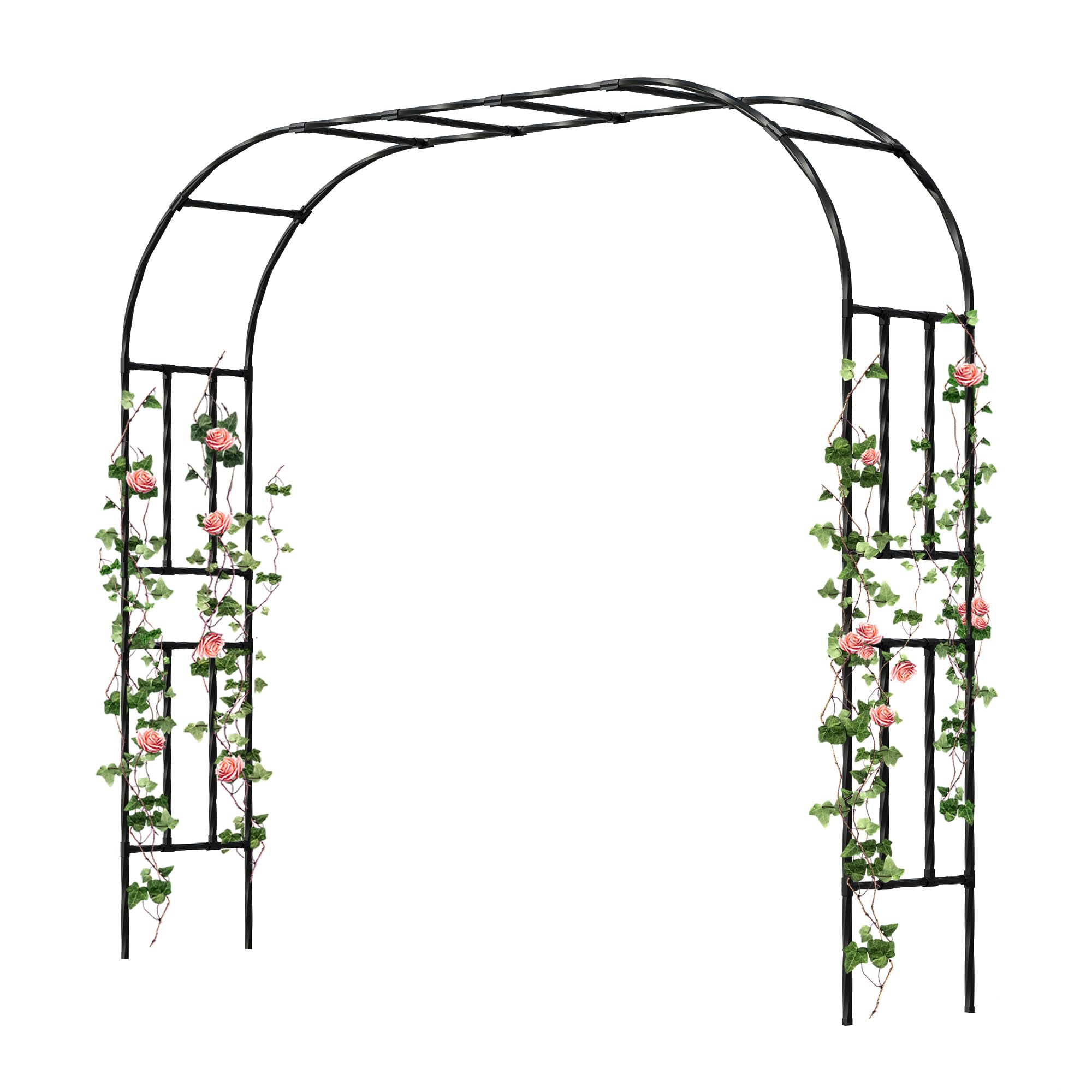 Amazon.com : Twira Garden Arch Trellis, 7.9FT(240cm) Metal Garden Arbor ...