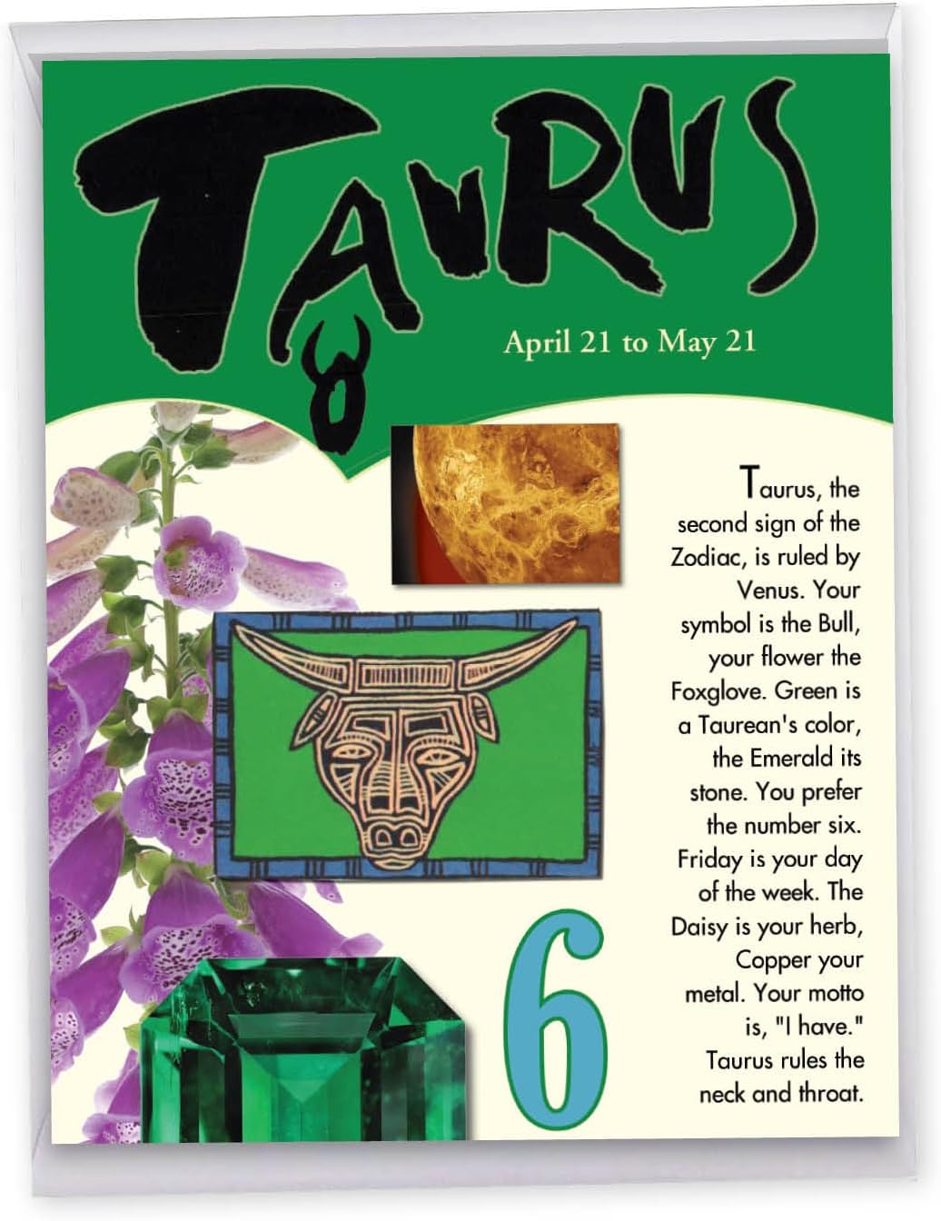 Amazon.com : iGifts And Cards Taurus Zodiac Star Sign Birthday 3D Pop ...