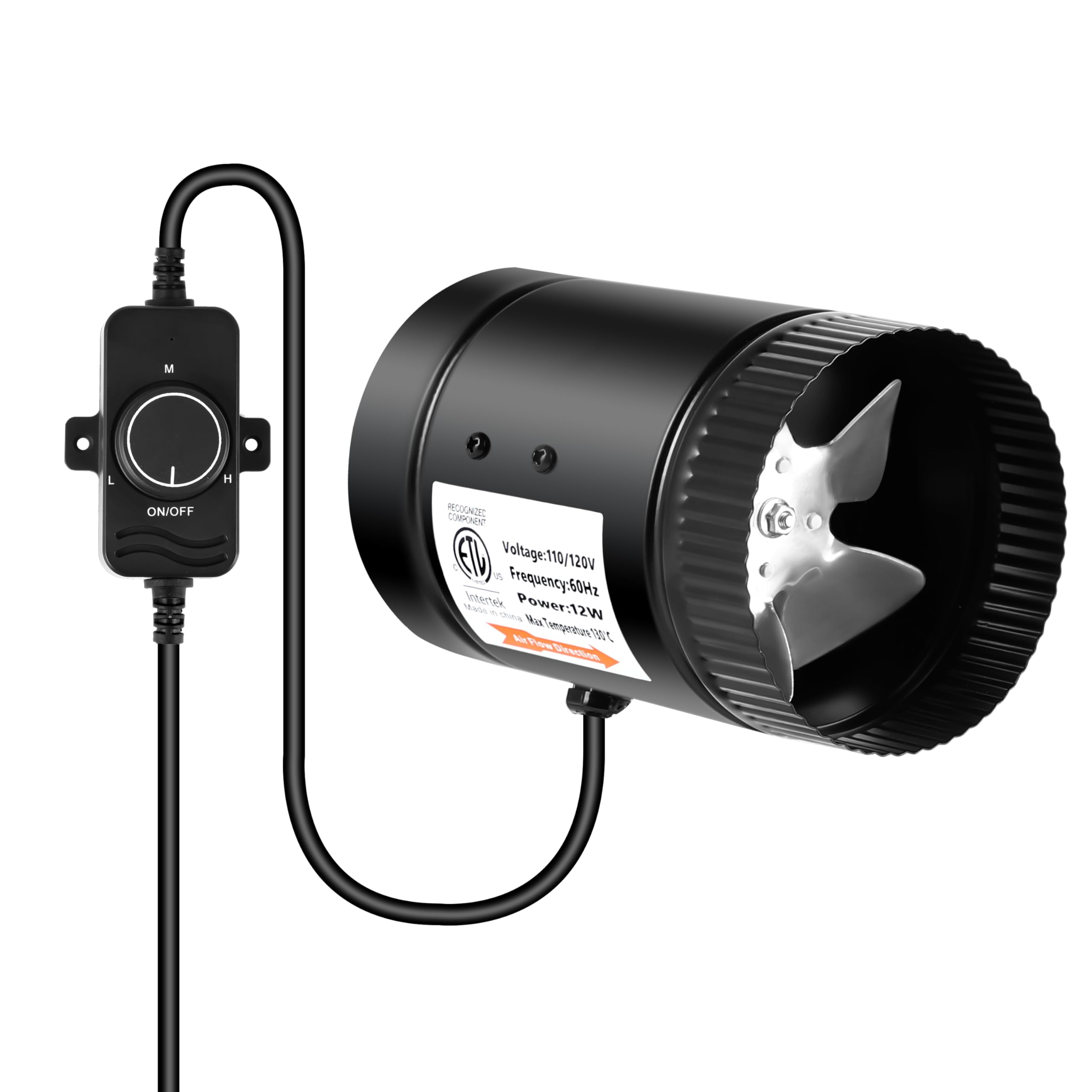 Amazon.com : iPower 4 Inch Inline Booster Speed, 106 CFM Ventilation ...