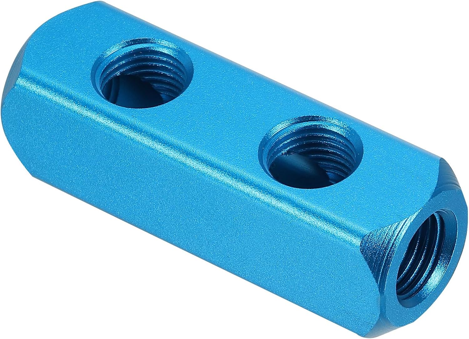 PATIKIL 2 Way 5 Port Air Manifold, G1/4 Inch Aluminum Air Hose Inline ...