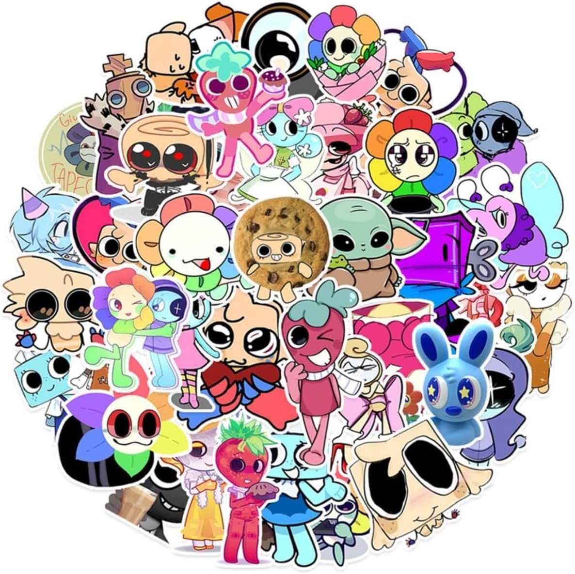 Amazon.com: 54 Pcs Dandy's World Stickers – Cute Waterproof Cartoon ...