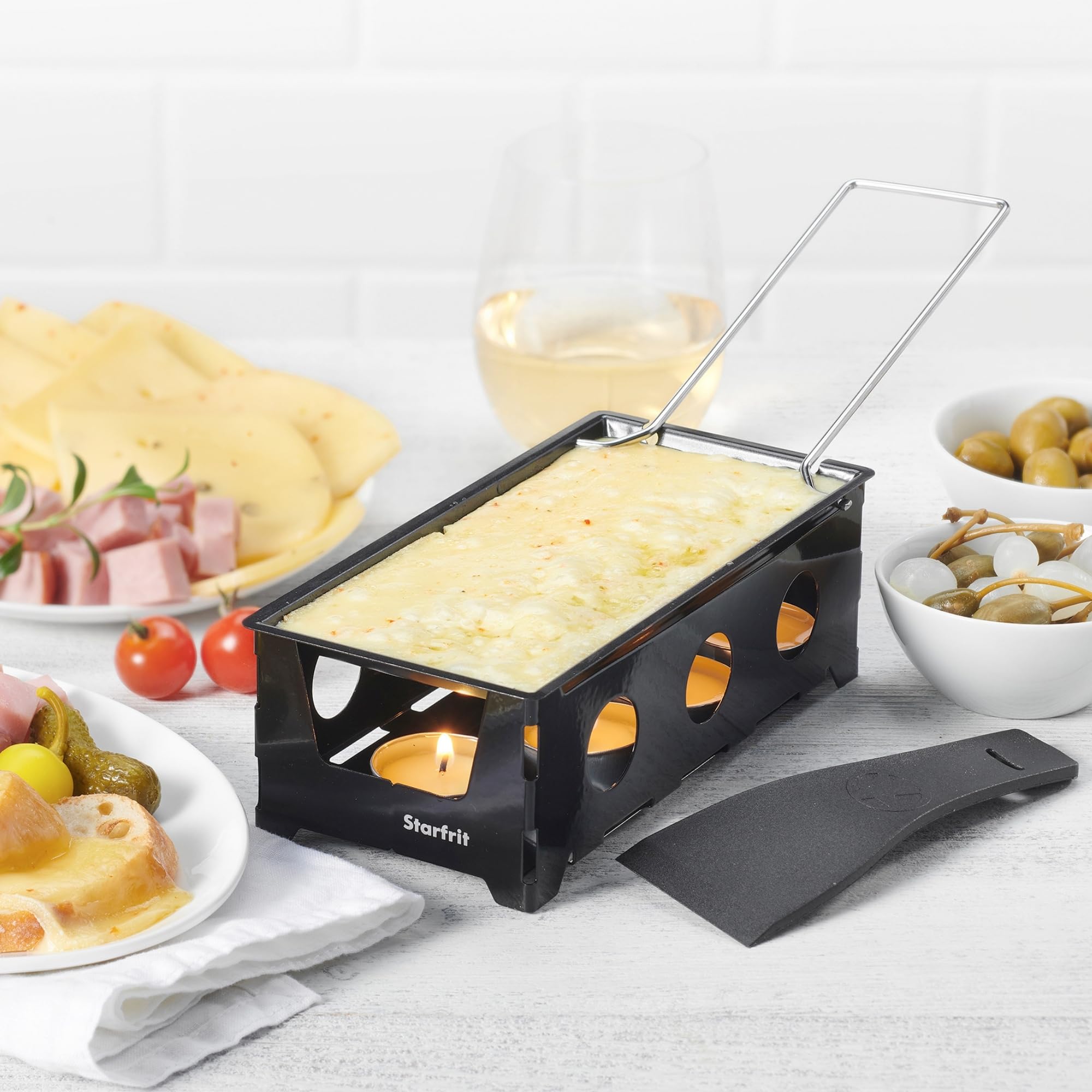 Starfrit Cheese Raclette Set - Non-Stick Tray - Foldable Handle - Nylon ...