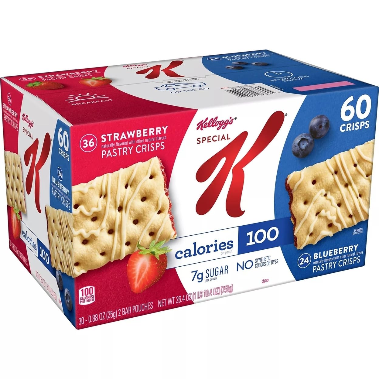 Amazon.com: Kellogg's Special K PASTRY CRISPS Strawberry&Blueberry ...