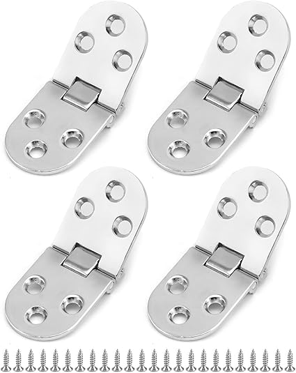 QWORK® 4 Pcs Zinc Alloy Folding Flip Hinge Folding Flip Hinge for ...