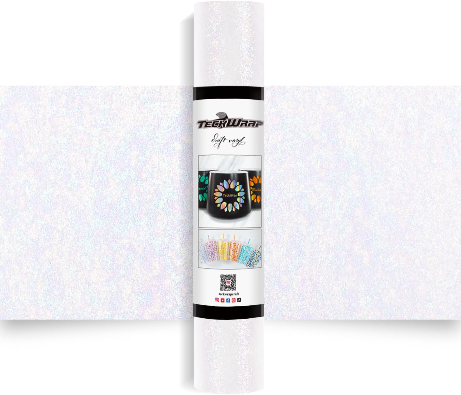Amazon.com: TECKWRAP Permanent Glitter Vinyl Colorful Pearl Adhesive ...