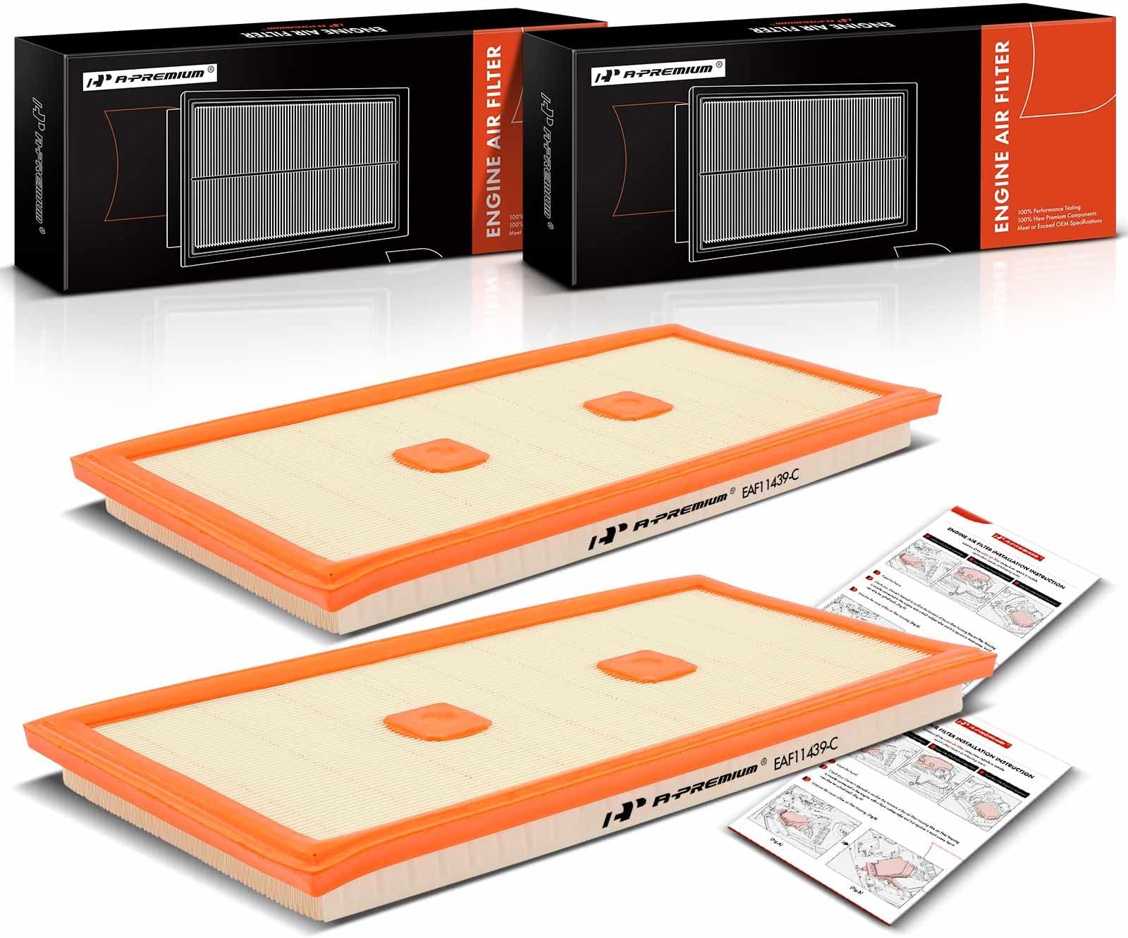 Amazon.com: A-Premium 2-PC Engine Air Filter Compatible with Mercedes ...