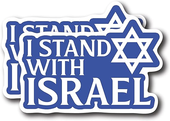 Amazon.com - (2 Pack) I Stand with Israel Bumper Stickers - Support for ...