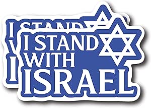 Amazon.com - (2 Pack) I Stand with Israel Bumper Stickers - Support for ...