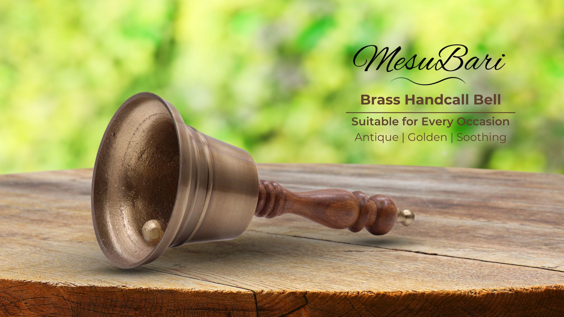 Watch Antique Brass Handbell with Wooden Handle on Amazon Live