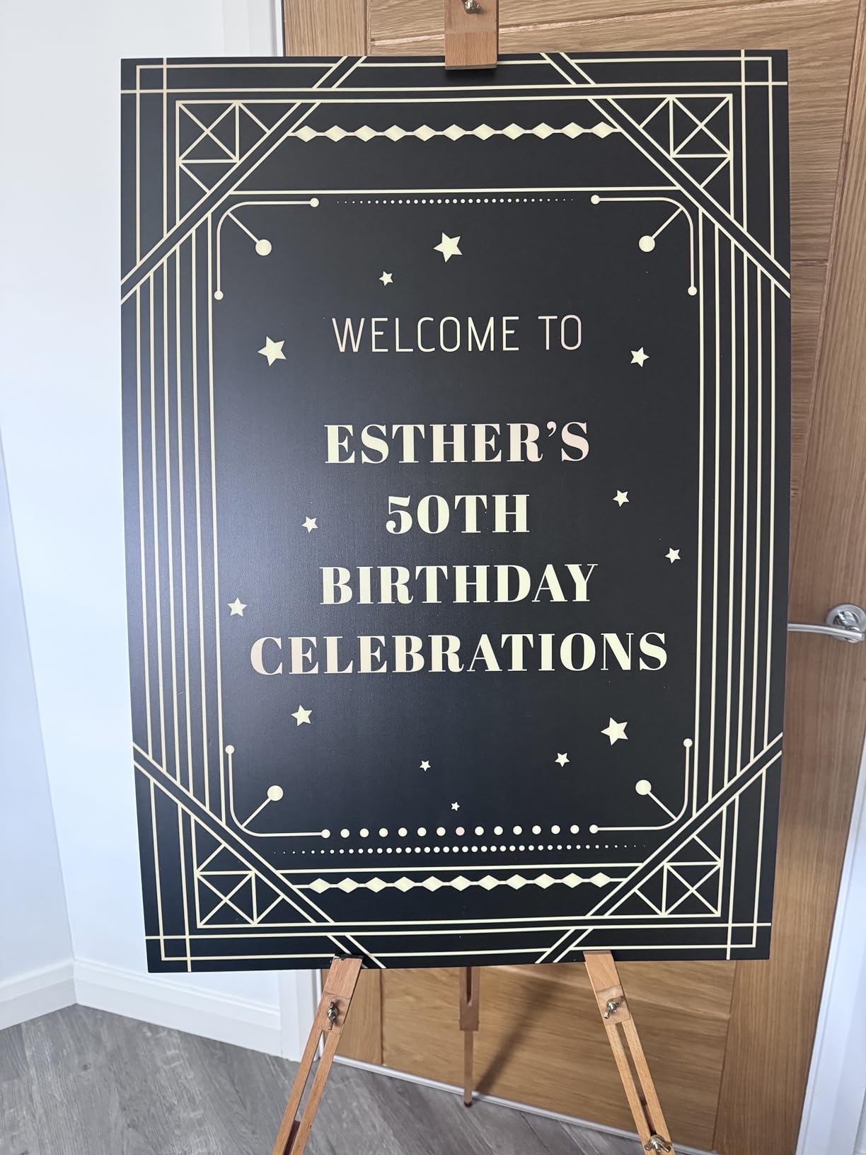 ART DECO Birthday Party Welcome Sign, A1, A2, A3 or A4, Great Gatsby ...