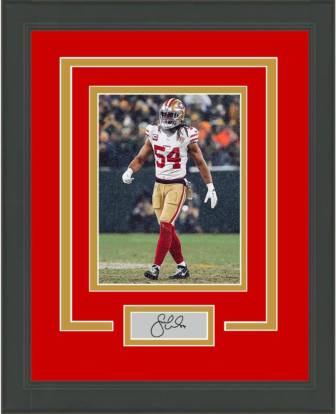 Framed Fred Warner Facsimile Laser Engraved Signature Auto San ...