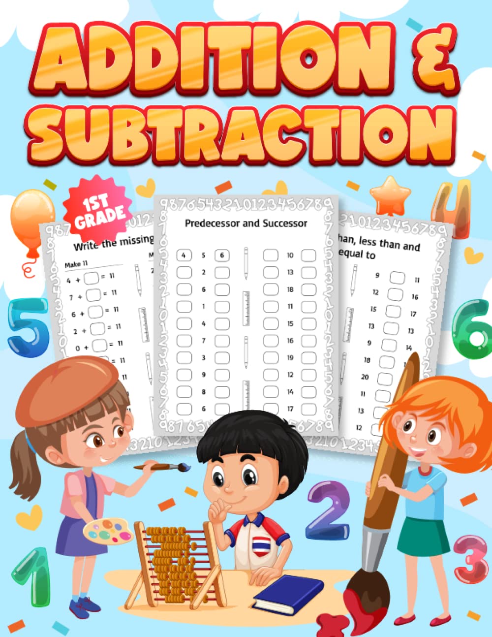 Addition and Subtraction Workbook 1st Grade: Plus and Minus within 20 ...