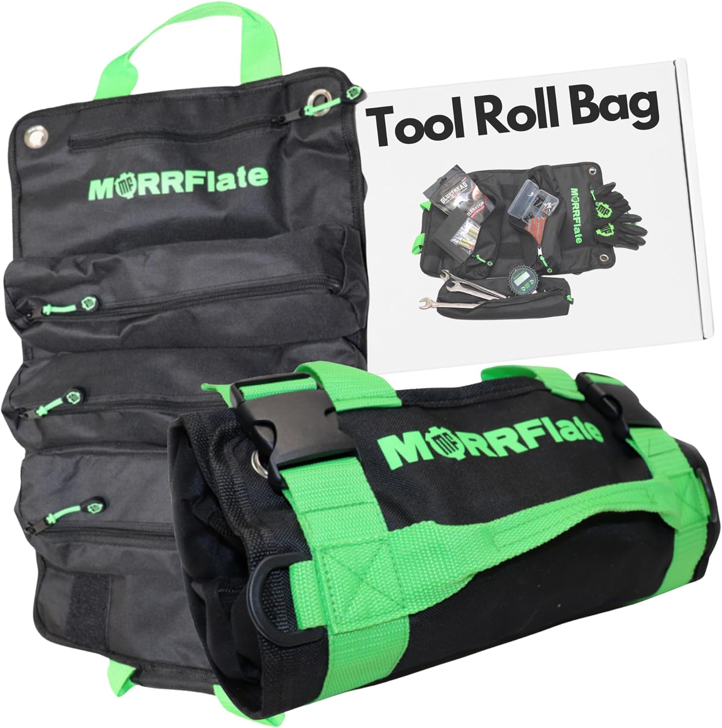 MORRFlate Off-Road Tool Roll Organizer - Heavy-Duty 600D Roll-Up Bag ...