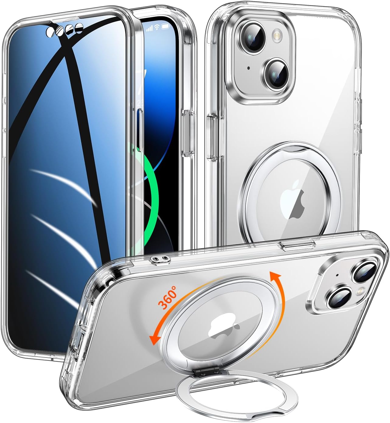 Amazon.com: Jonwelsy Anti Peeping Case for iPhone 14 (6.1"), 360 Degree ...