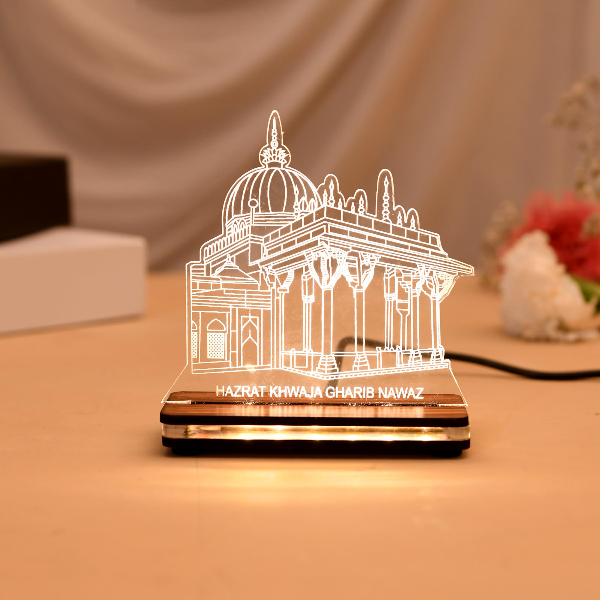 KhwajaDarbar Ajmer Sharif Dargah KGN LED Light Showpiece USB Powered ...