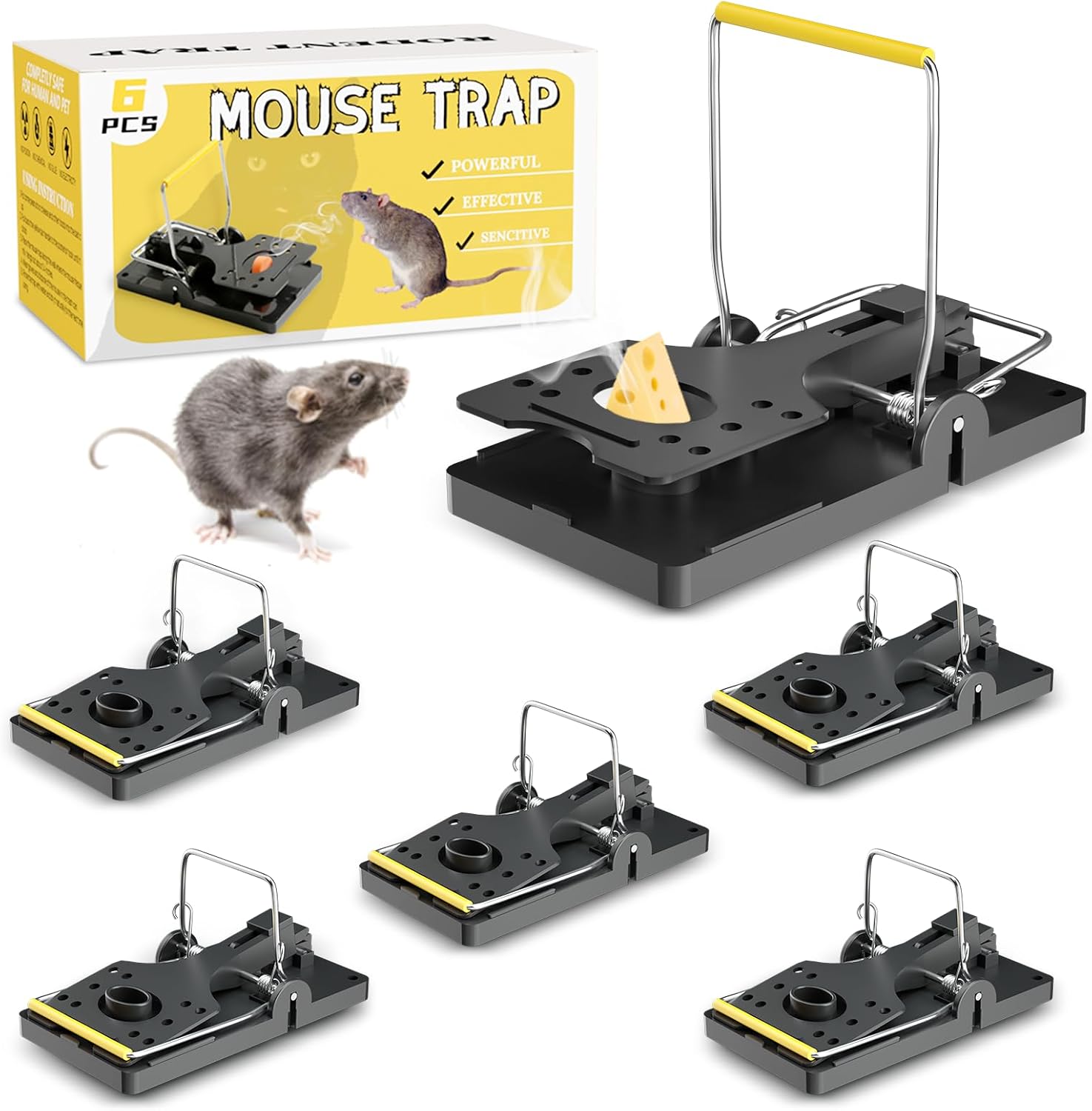Amazon.com : ETITATO Mouse Traps Indoor for Home, Quick Sensitive Rat ...