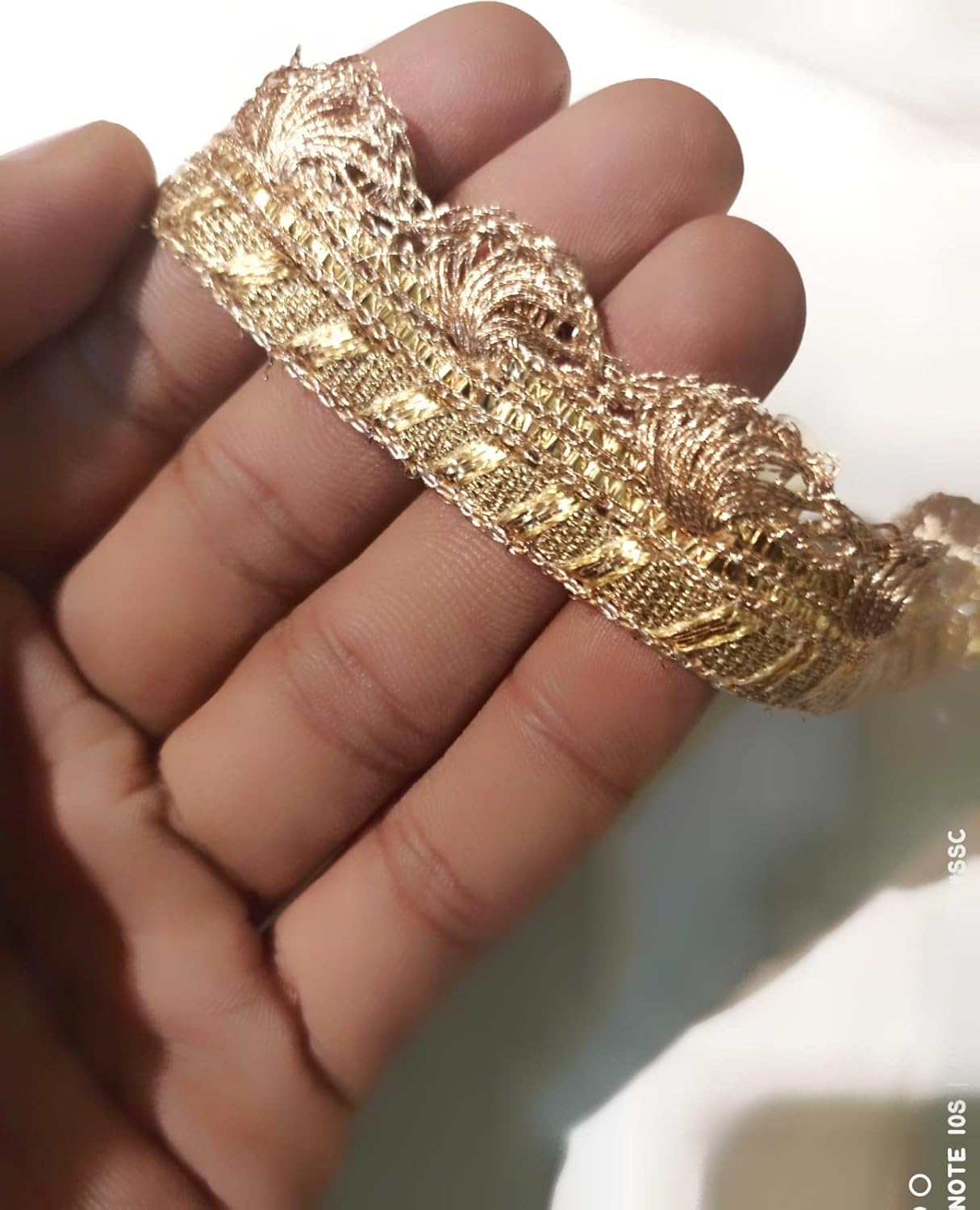 Lacesnmore Pankh Sun Flora Border Handmade Lace, One Side Pankha Border ...