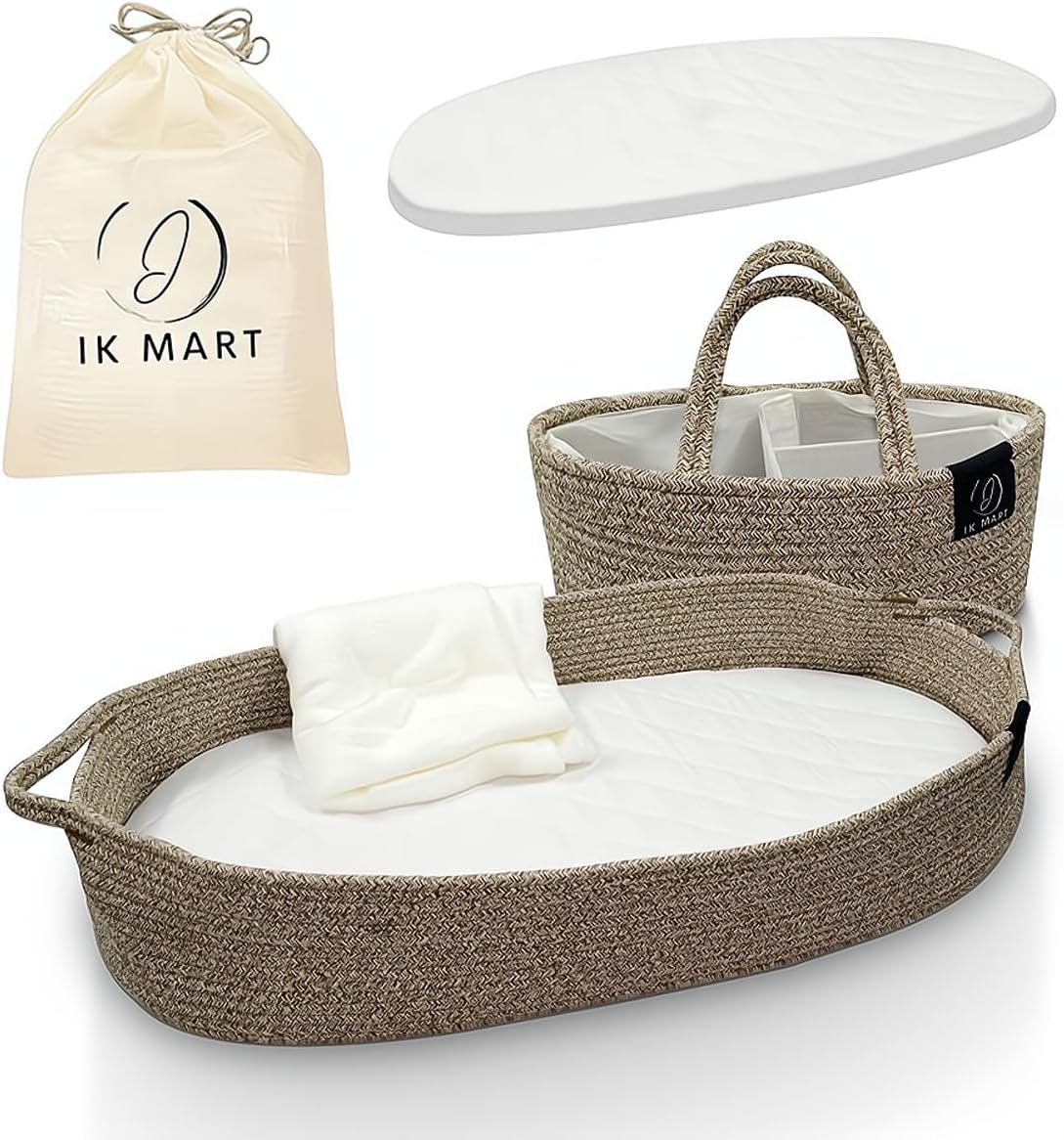 Amazon.com: Baby Changing Basket by Woven Baby | Changing Basket for ...