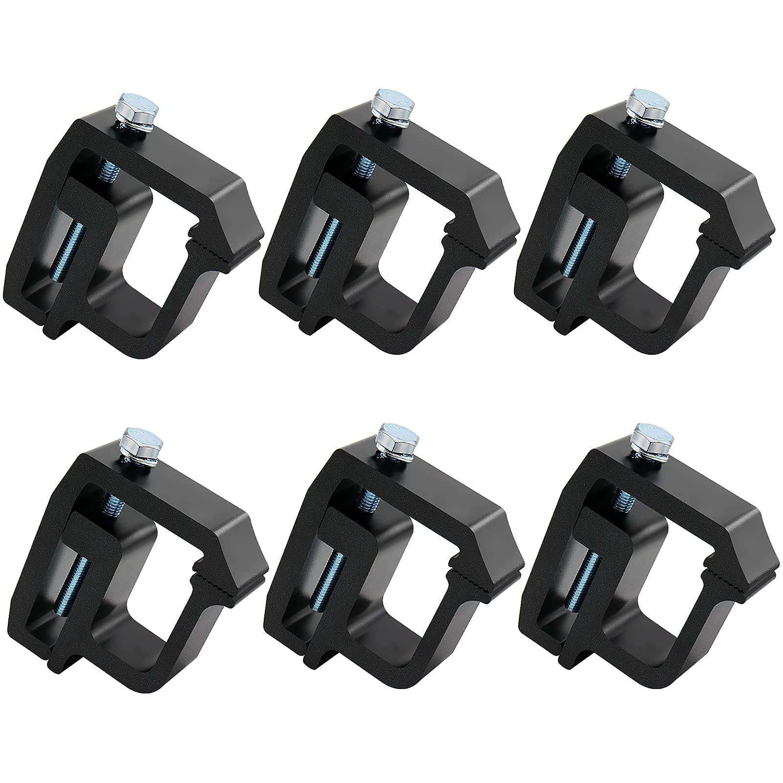 6 PCS Mounting Clamps Ladder Rack Clamps Truck Cap Topper Camper Shell ...