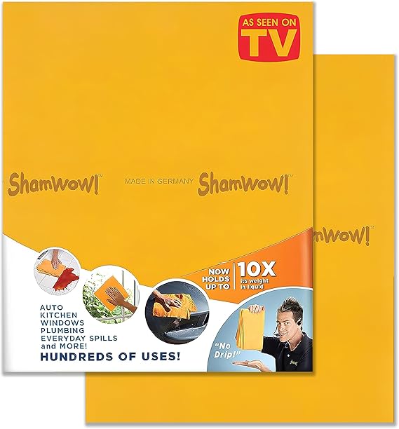 Amazon.com: ShamWow Original Super Absorbent Multi-Purpose Cleaning ...