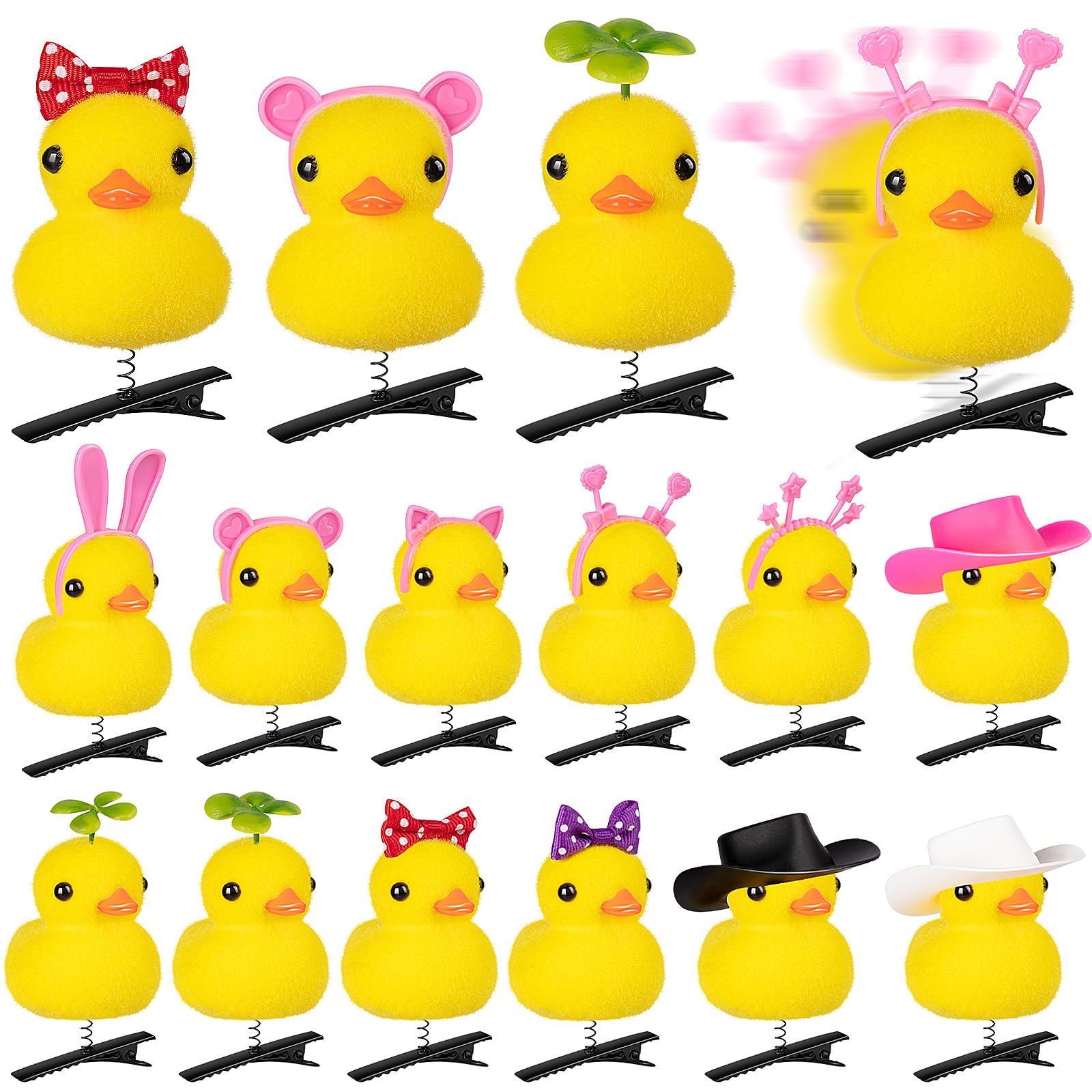 Amazon.com : 12 Pcs Duck Hair Clips, Yellow Duck Hairpin Set, Cute Duck ...