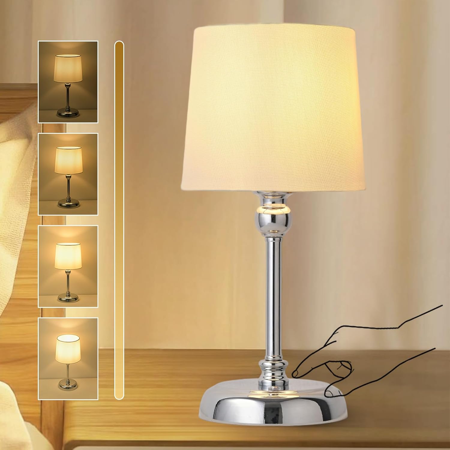 YOIZO Rechargeable Table Lamp Cordless | 6000mAh Battery Powered Lamps ...