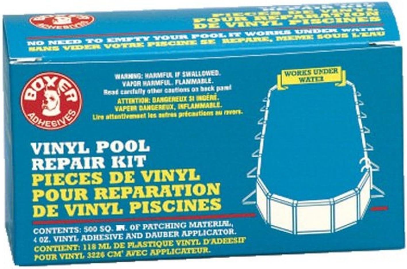 Amazon.com : Pool Liner Repair 408517Boxer - 4 oz Vinyl Swimming Kit ...