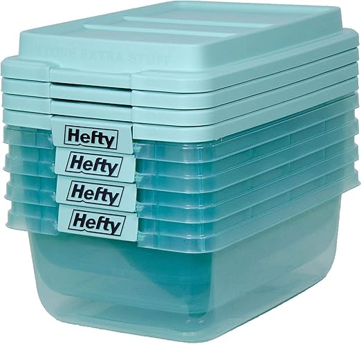 Amazon.com: Hefty 18-Quart Hi-Rise Storage Bin (4 Pack): Home & Kitchen