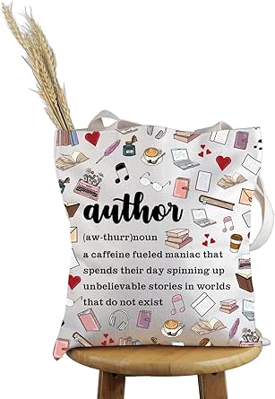 Amazon.com: PWHAOO Writer Gift Author Definition Tote Bag New Author ...