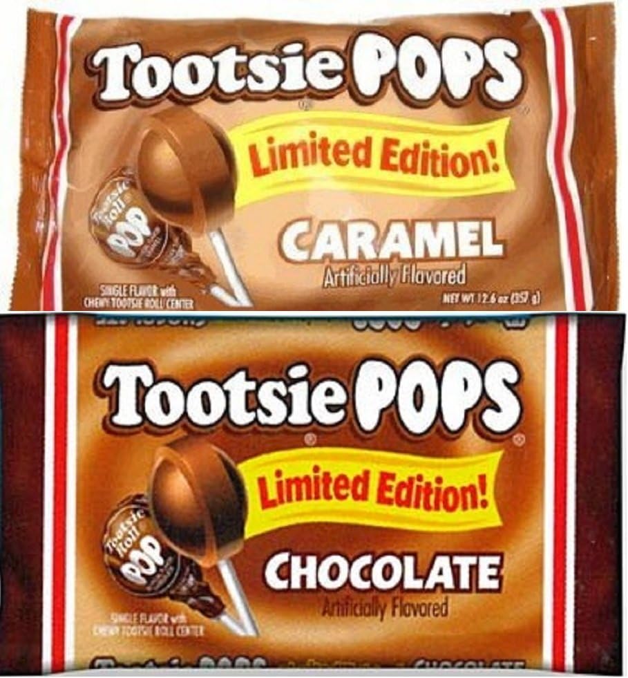 Amazon.com : Tootsie Roll Caramel Apple Pops - Caramel Covered Green ...