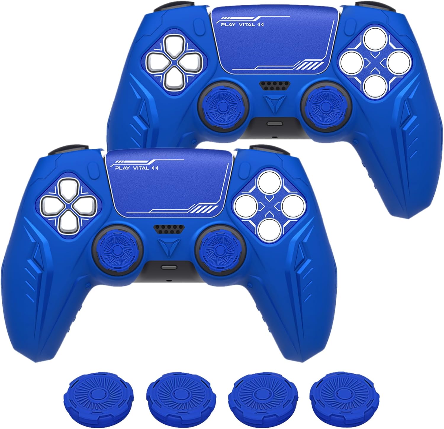 Amazon.com: PlayVital 2 Set Silicone Case for ps5 Controller - Anti ...