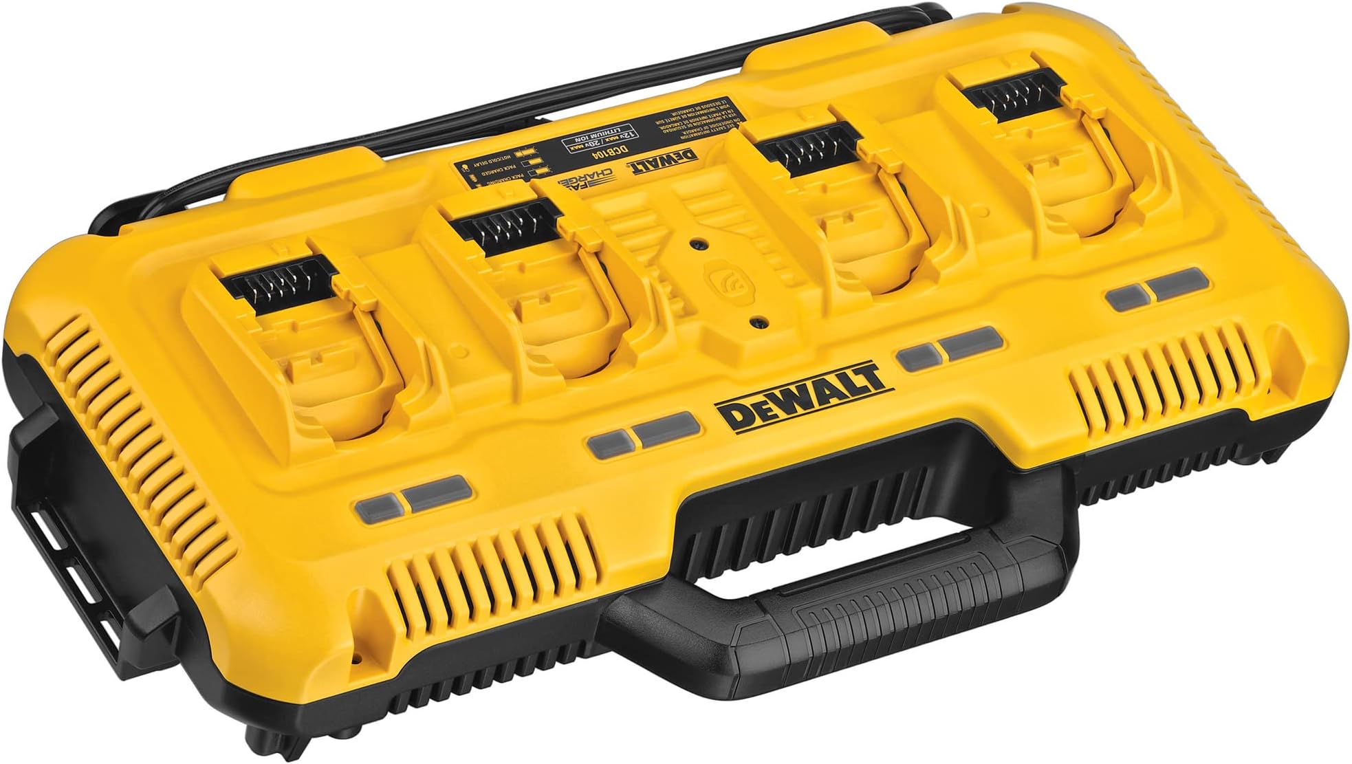 DEWALT 20V MAX* Charger, 4-Port, Rapid Charge (DCB104) , Black : Amazon ...