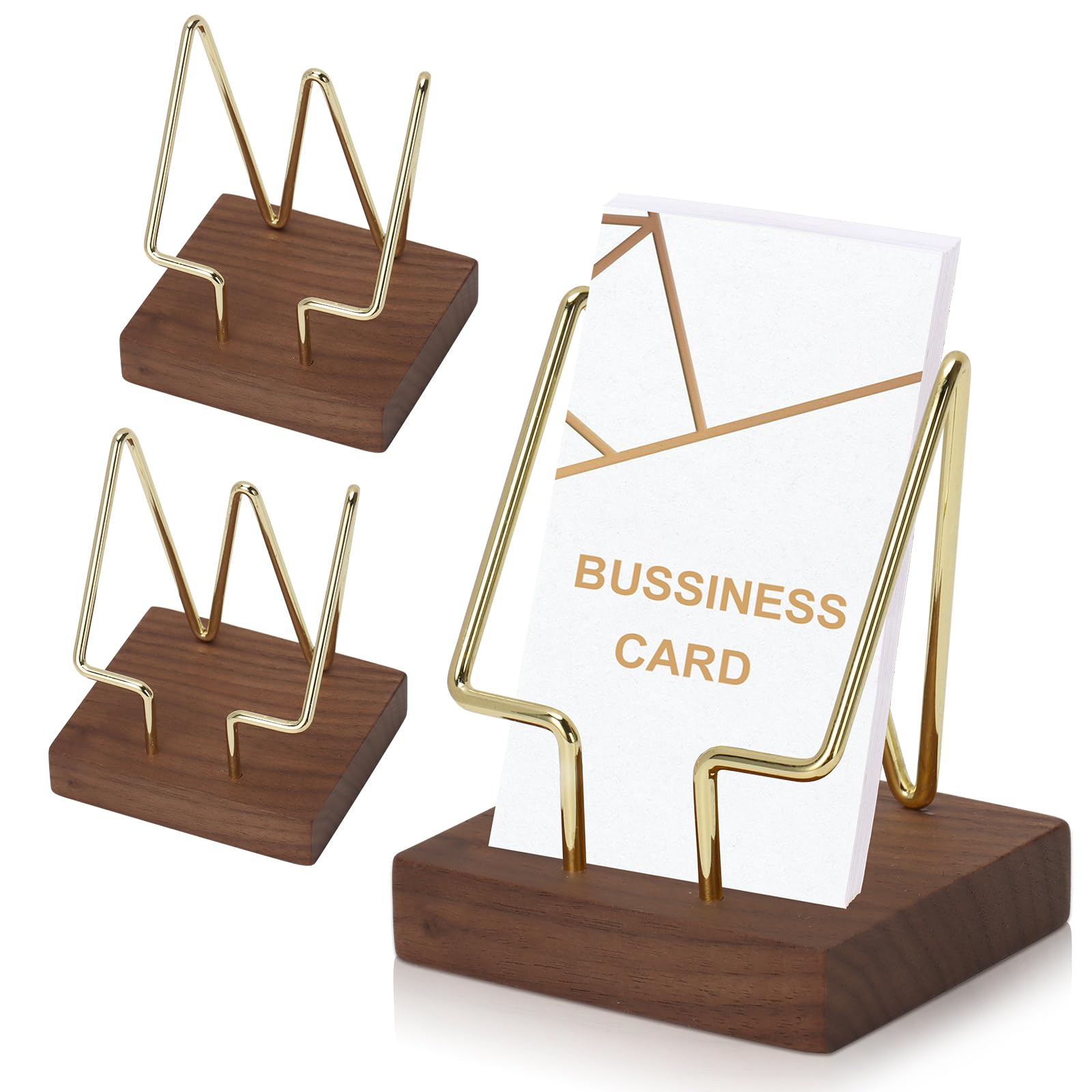 Amazon.com: Vertical Business Card Holder Display Wood Business Card ...