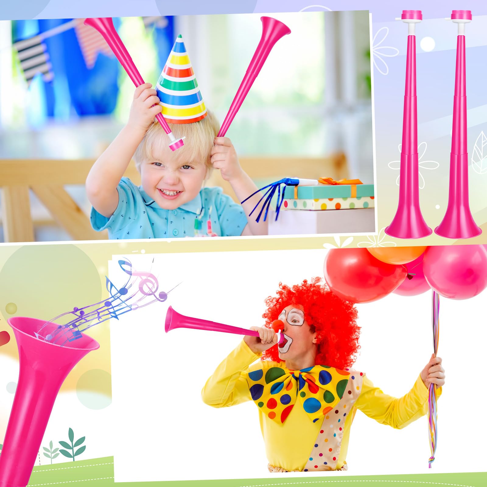 Snapklik.com : GCQJOQ 6 Pcs Stadium Horn 21 Inch Vuvuzela Plastic ...