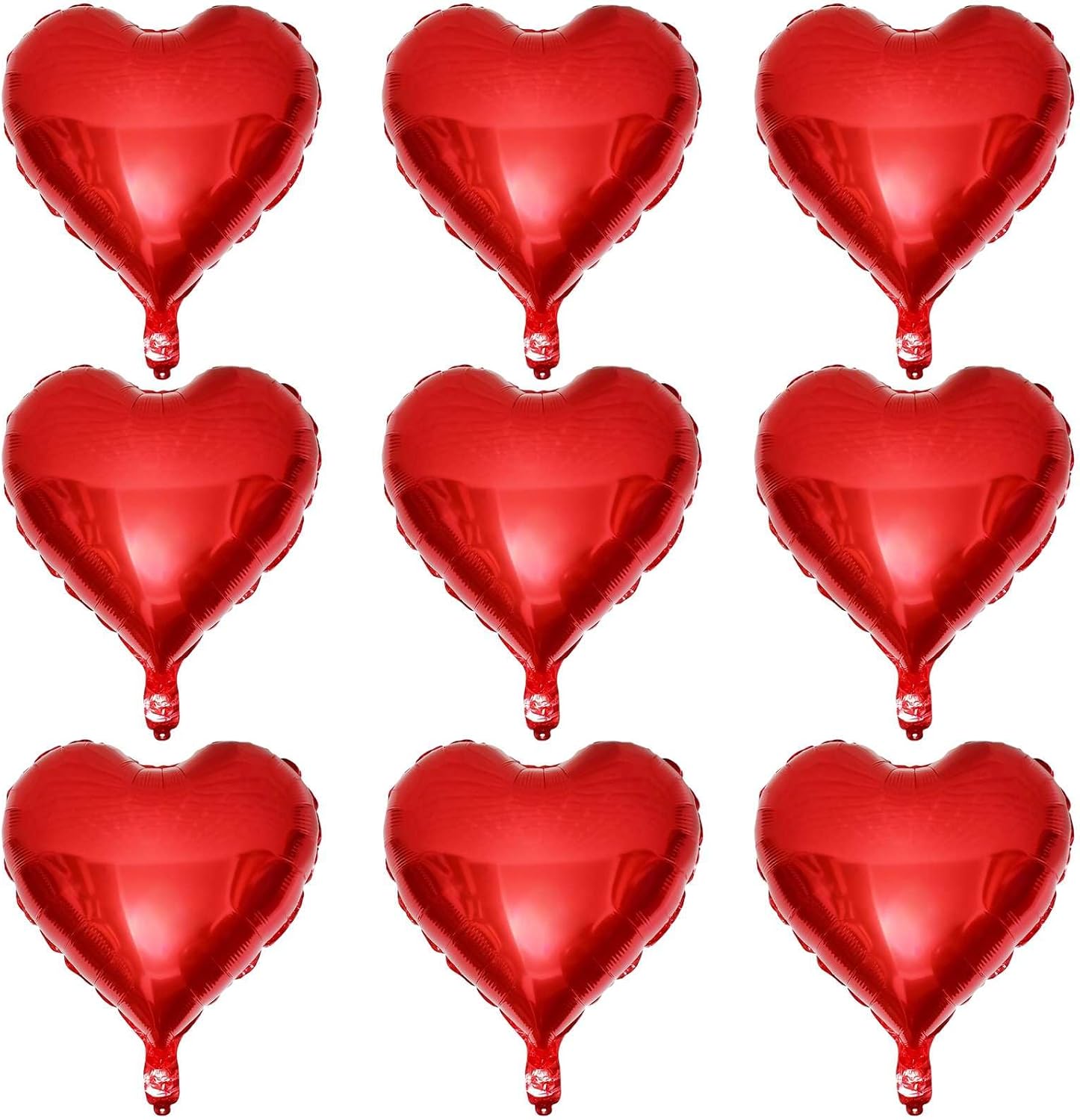 Amazon.com: Lovoir 10 Pcs Red Heart Shape Foil Mylar Balloons 18 Inch ...