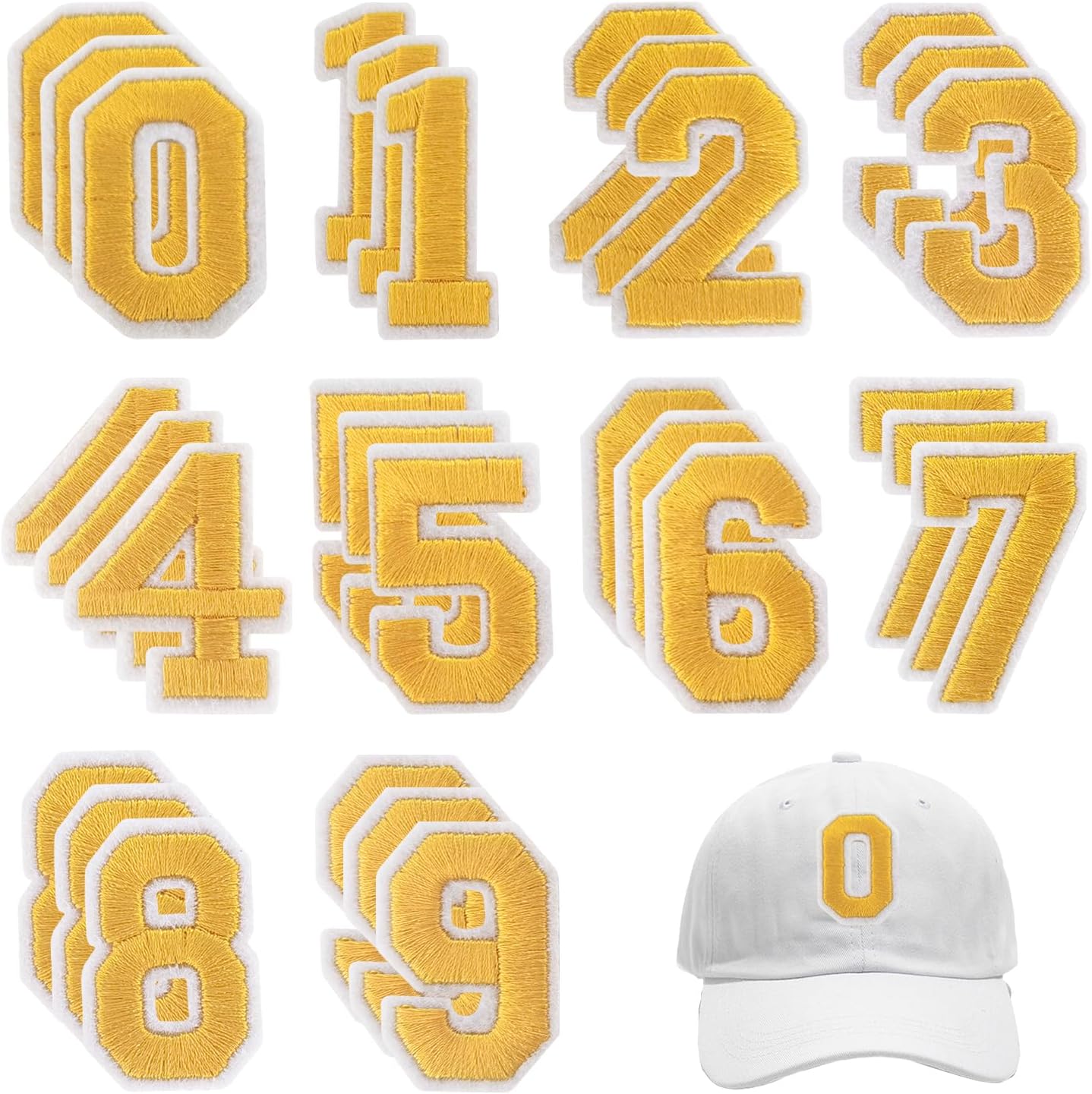 Amazon.com: FR 30 Pcs Iron on Numbers Patches, Varsity Numbers 0-9 ...