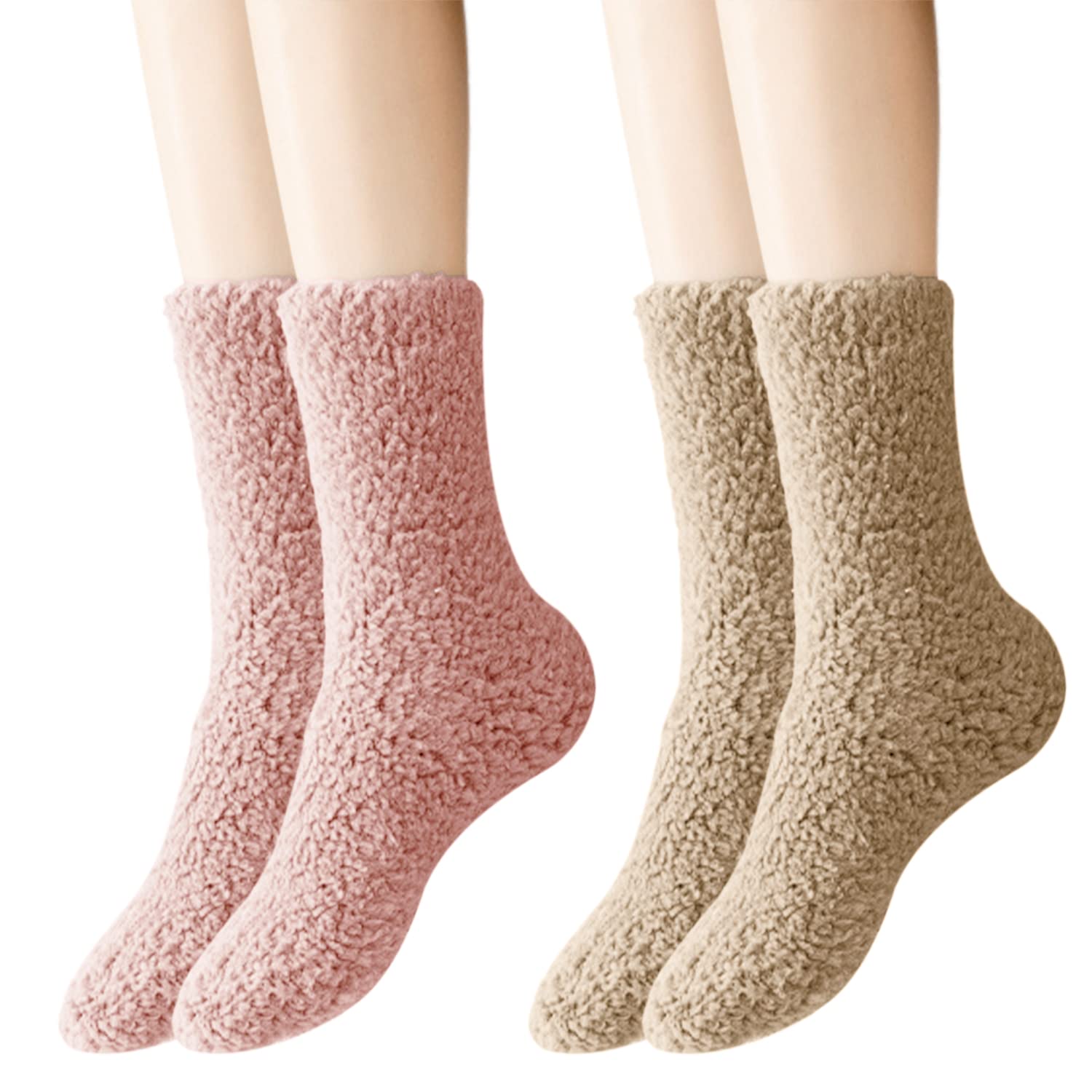 23 x Brand New CHEERYMAGIC 2 Pairs Fluffy Socks for Girls Women Fuzzy ...