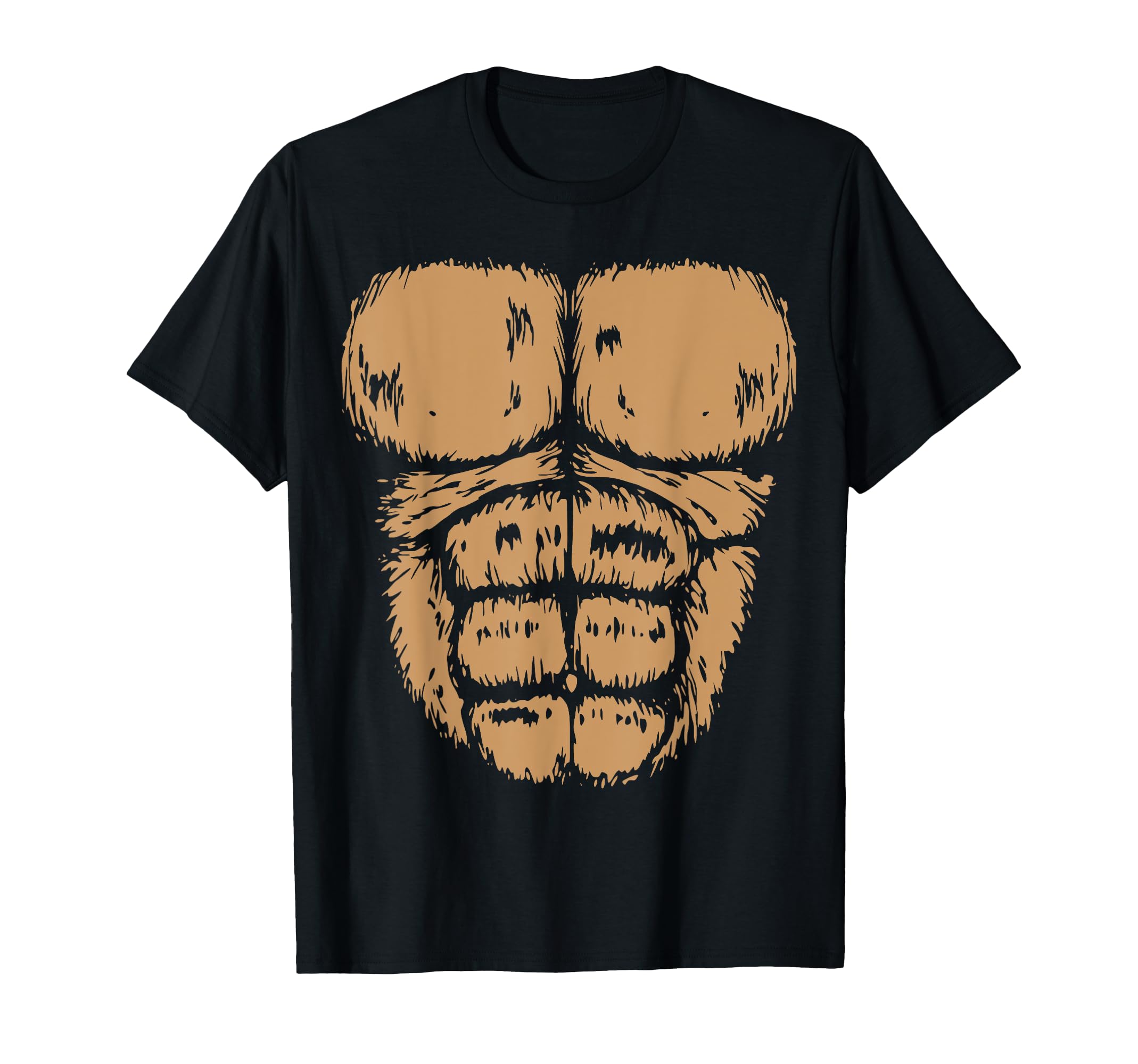 Amazon.com: Gorilla Monkey Belly Chest Costume DIY Halloween T-Shirt ...