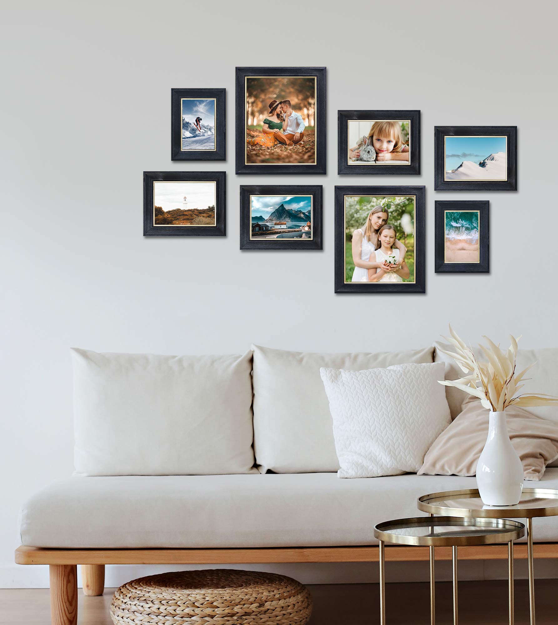 Buy Anozie 5X7 Picture Frames(4 Pack, Graywashed) Elegant Design Photo ...